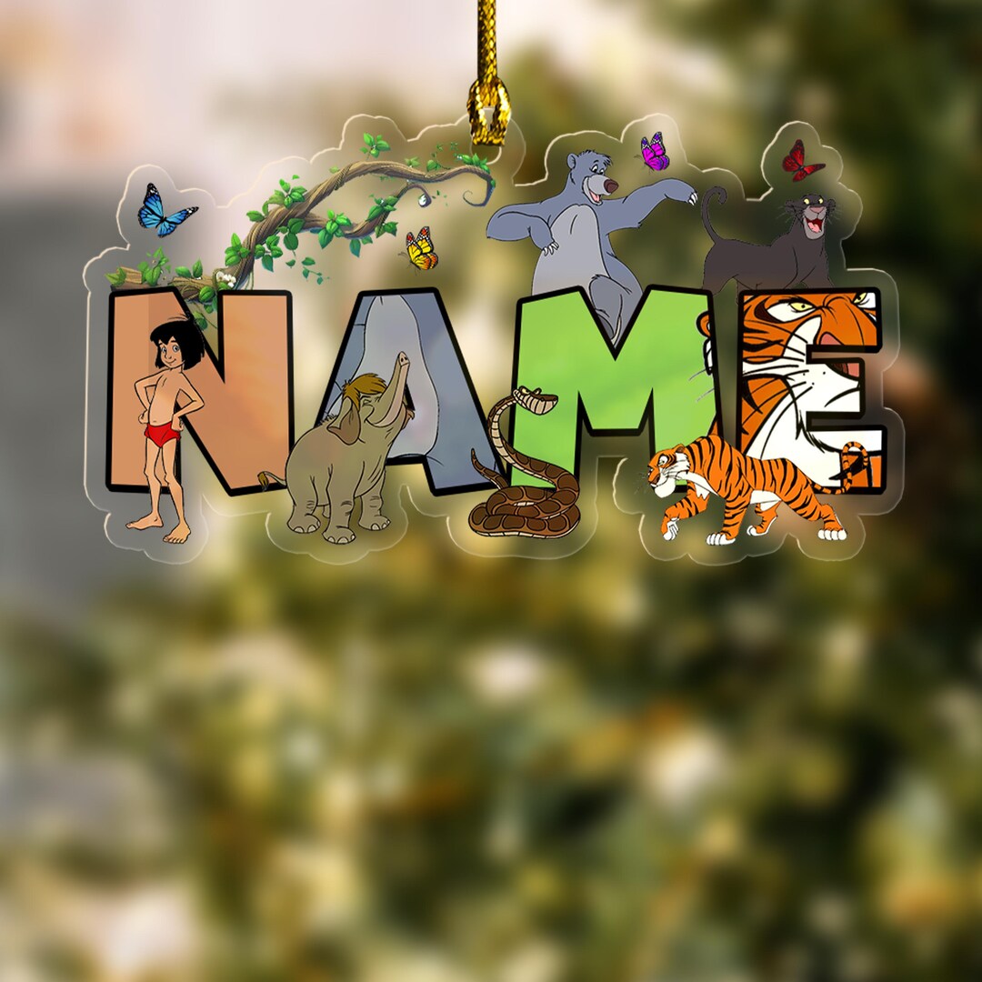 Custom Name Jungle Book Ornament/personalized Disney Mowgli Baloo Louie ...