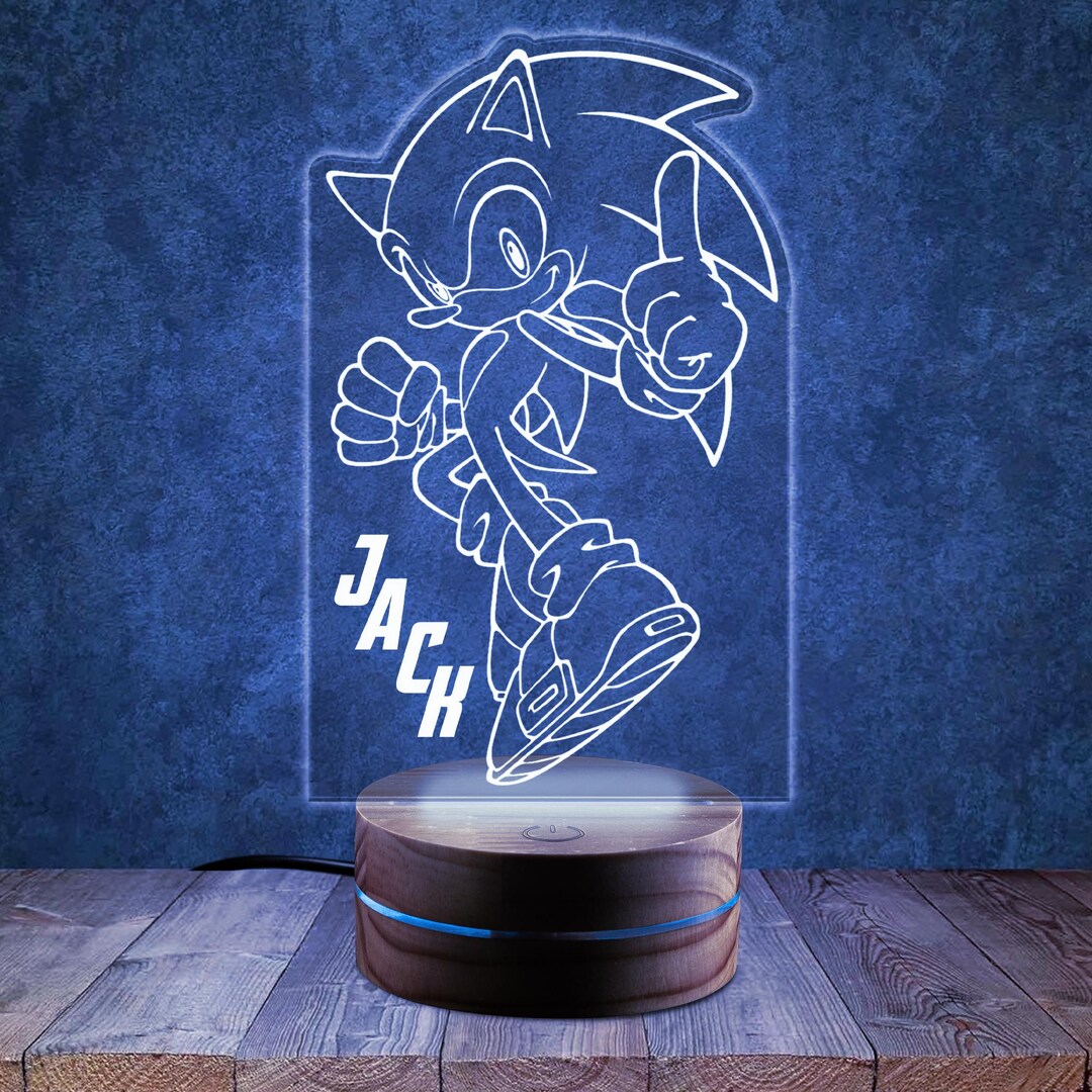 Sonic the Hedgehog Birthday Night Light/sonic Night Light/sonic LED ...
