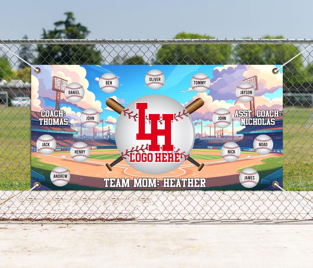 Baseball Team Banner/softball Team Banner/t-ball Team Banner/custom ...
