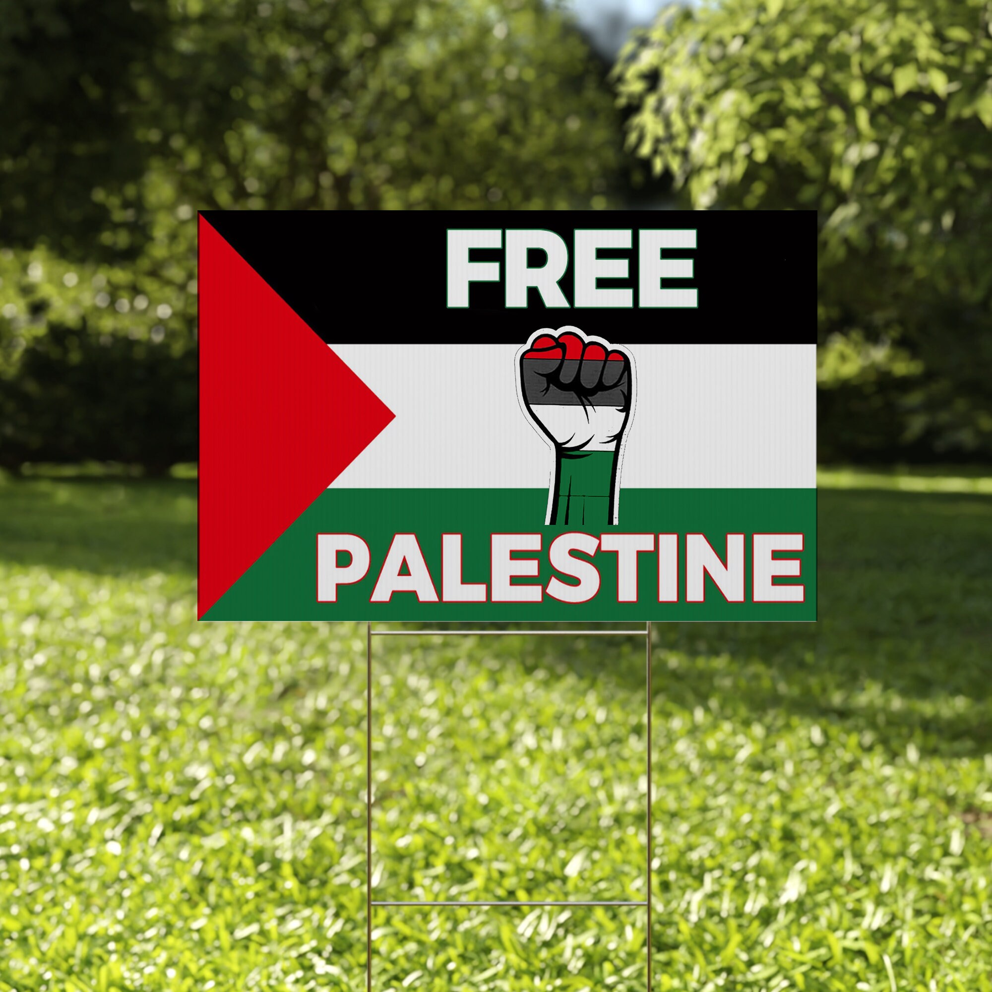 Free Palestine Yard Sign With H Stake, Peace Yard Sign, Palestine Yard ...