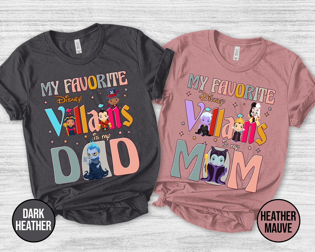 My Favorite Disney Villains is My Mom and Dad Shirt/ursula Maleficent ...