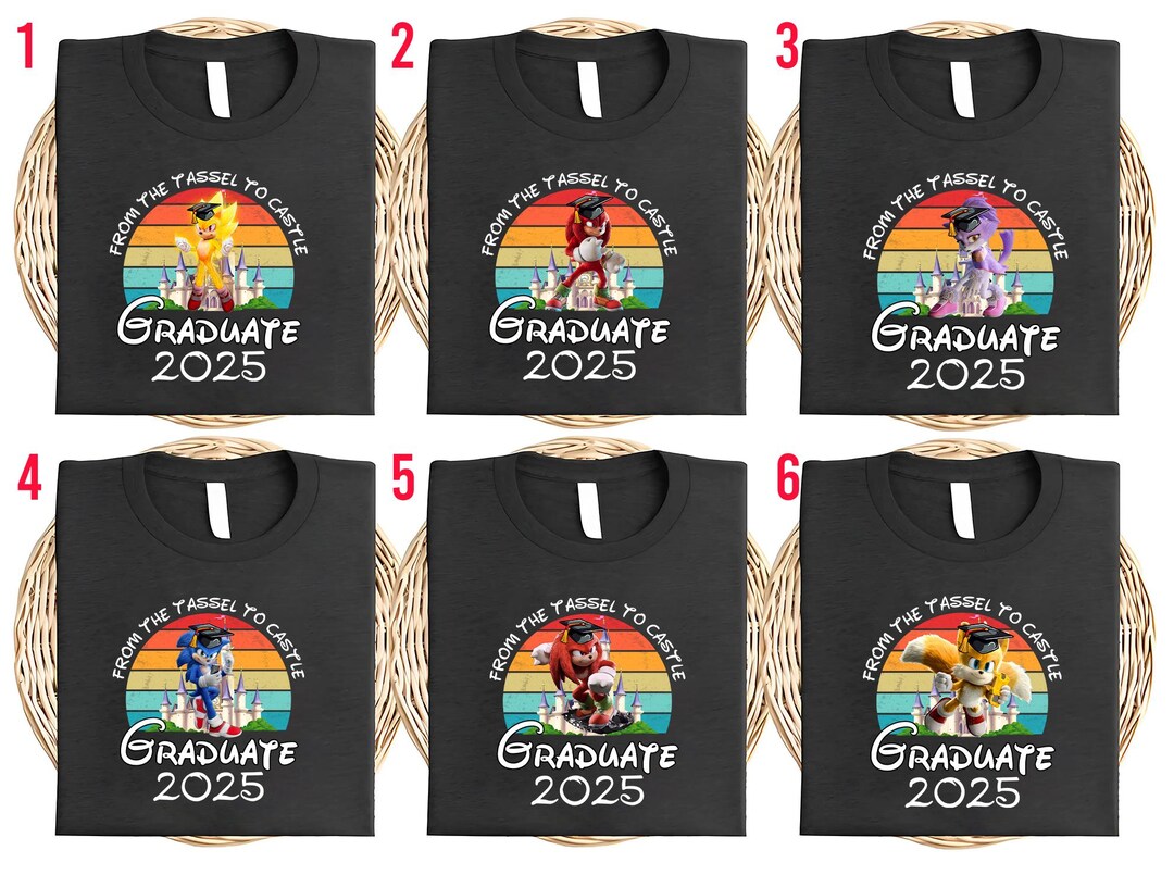 Sonic Happiest Grad on Earth Shirt, Hedgedog Tassel to the Castle ...