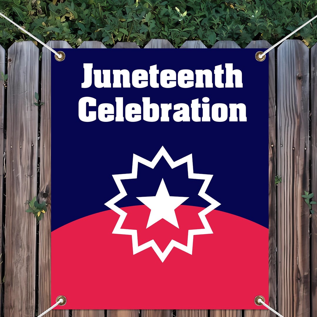 Juneteenth Freedom Day Flag Banner/juneteenth Banner/june 19/1865/black ...