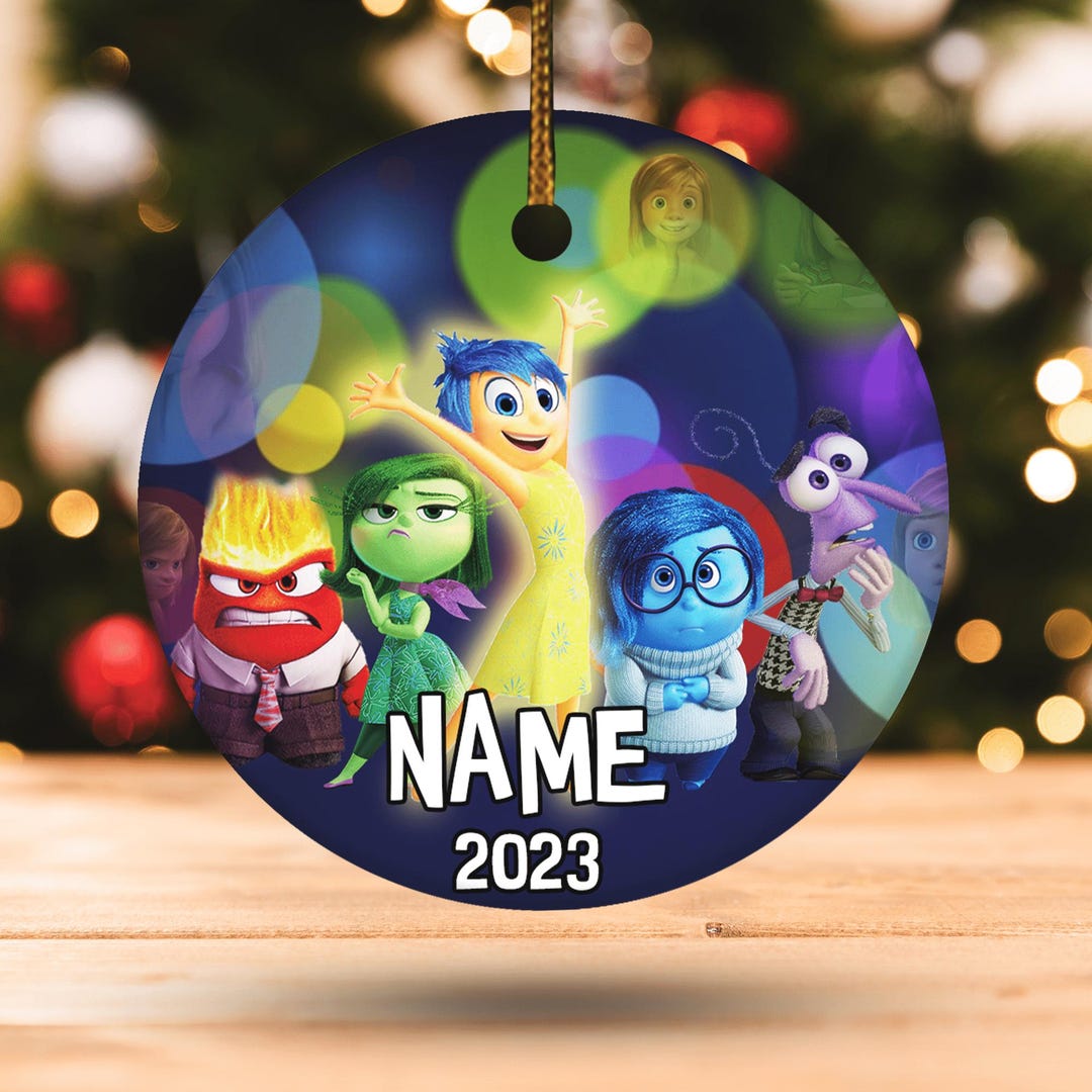Personalized Inside Out Ornament, Inside Out Christmas Ornament, Disney ...