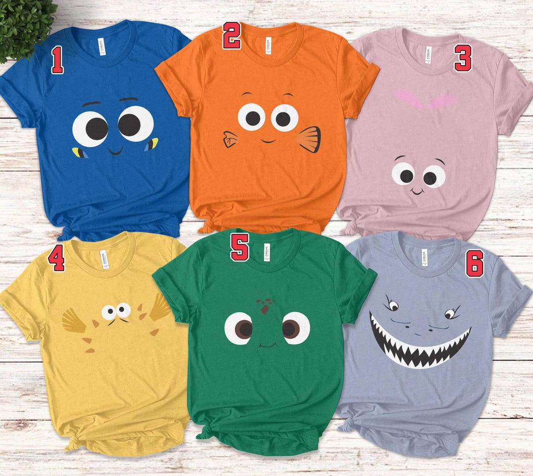 Finding Nemo Characters Shirts, Nemo Shirts, Dory Shirt, Disneyland ...
