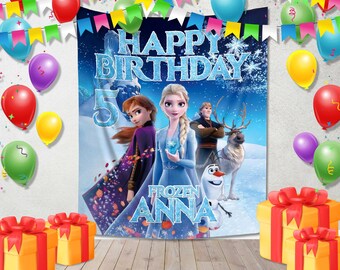 FROZEN BANNER/ Elsa, Anna, Olfa - Etsy