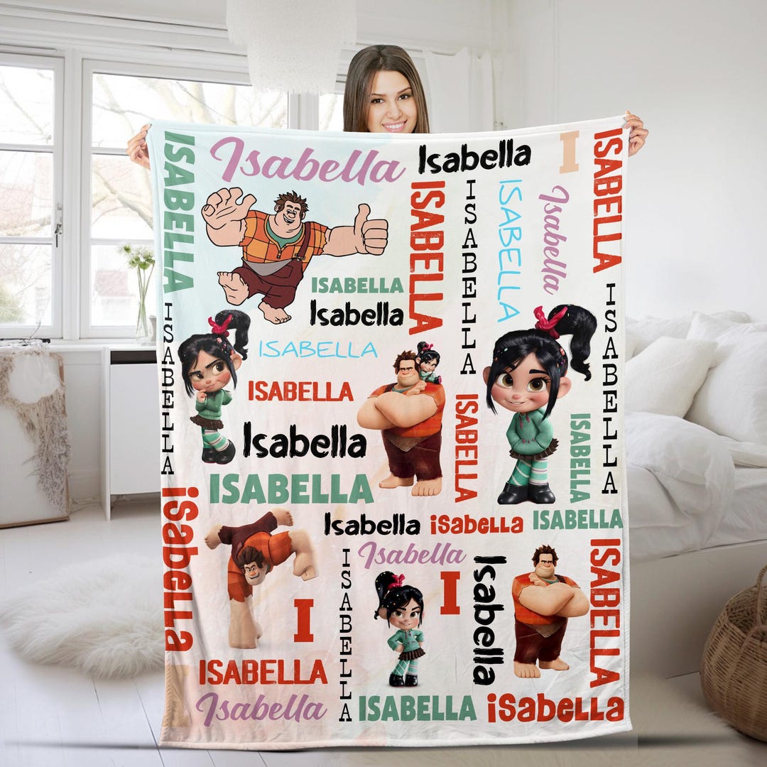 Fantastic Wreck-it Ralph Throw Blanket/ralph and Vanellope Blanket ...