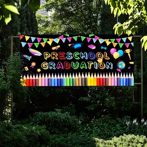 Personalized Kindergarten Graduation Vinyl Banner Preschool Pre-k ...