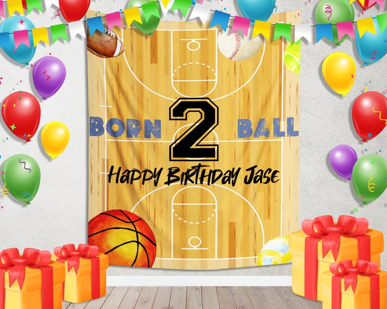 Custom Sports Birthday Banner, Custom Sports Backdrop, Sports Birthday ...