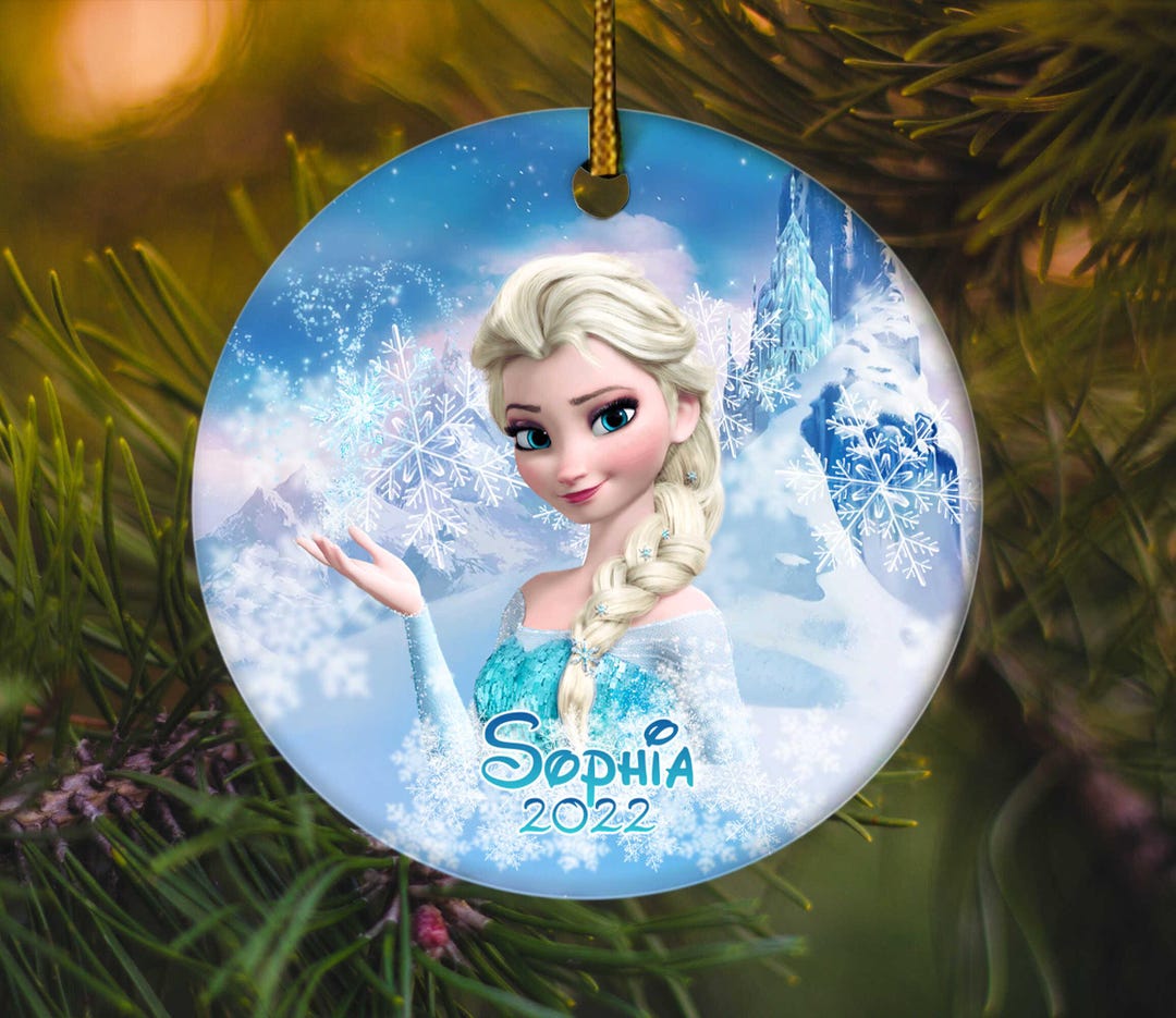 Personalized Elsa Frozen Christmas Ornament, Disney Ornament-kid ...