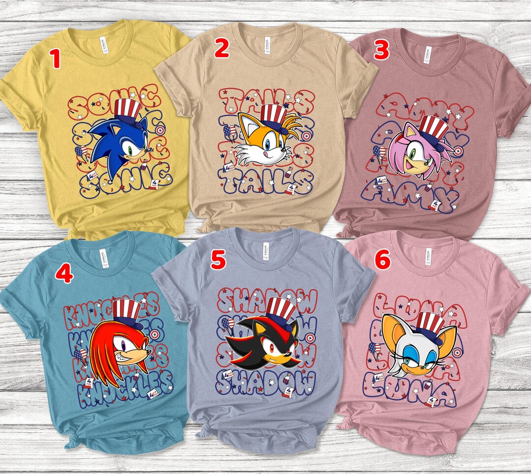 Sonic 4th of July Shirts/sonic the Hedgehog Shirt/american Flag USA ...