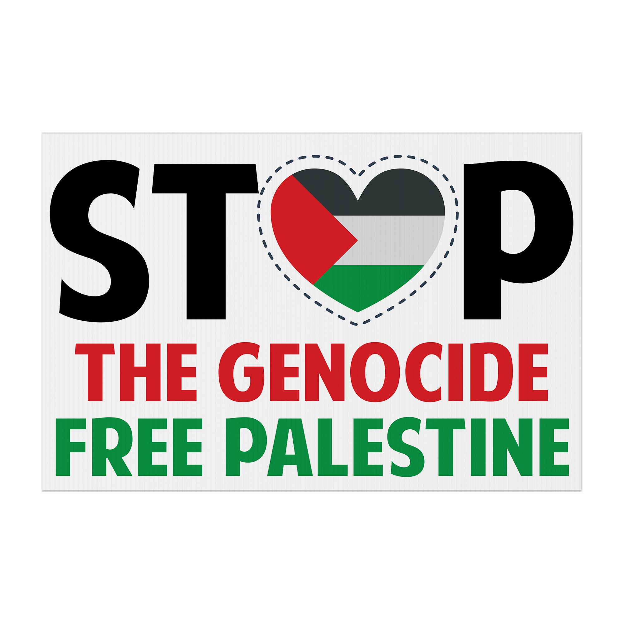 Palestine Yard Sign With H Stake, Free Palestine Protest Sign, Free ...
