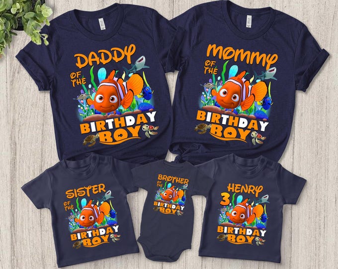 Personalized Shirt, Finding Nemo Birthday Shirt, 1st Birthday Shirt ...