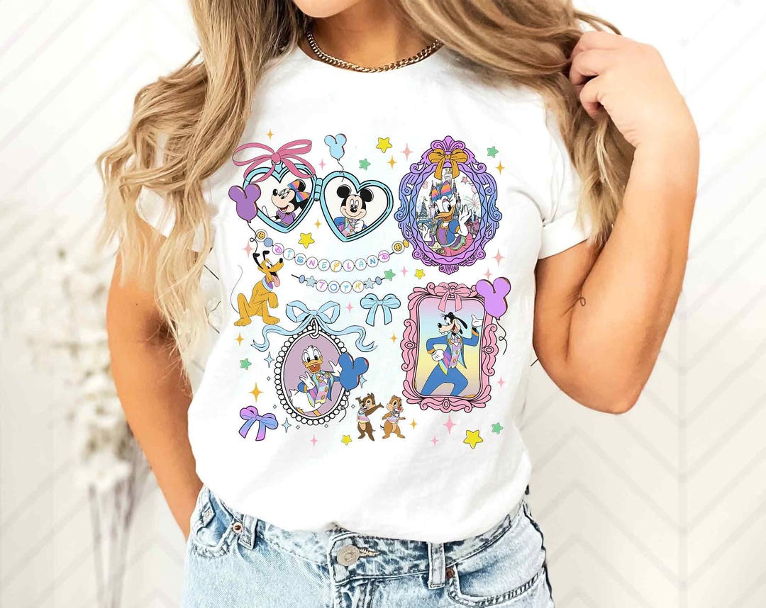 Coquette Bows Watercolor Disneyland 70th Anniversary Shirt, Mickey ...