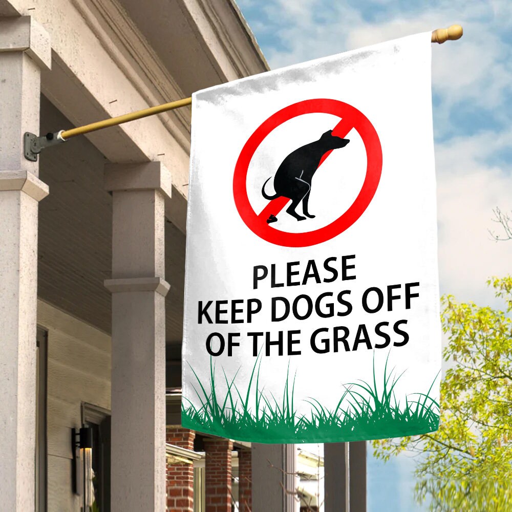 Please Keep off the Landscaping Flag, Keep off Lawn Sign Small Keep off ...