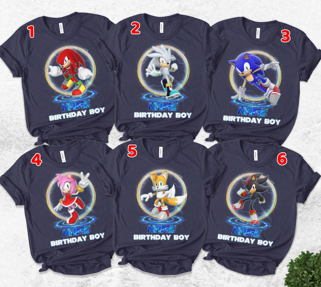 Personalized Sonic Birthday Shirt, Sonic Family Custom Shirts ...