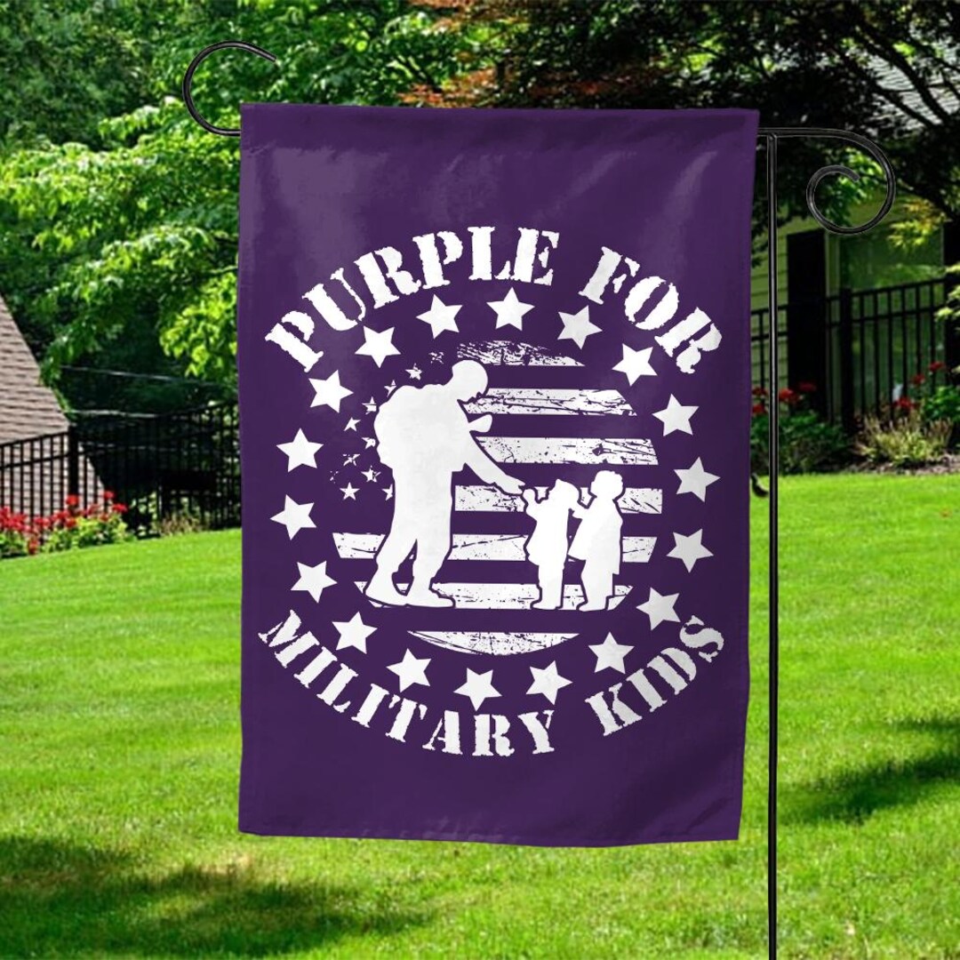 Month of the Military Awareness Flag, Purple up for Military Kids ...