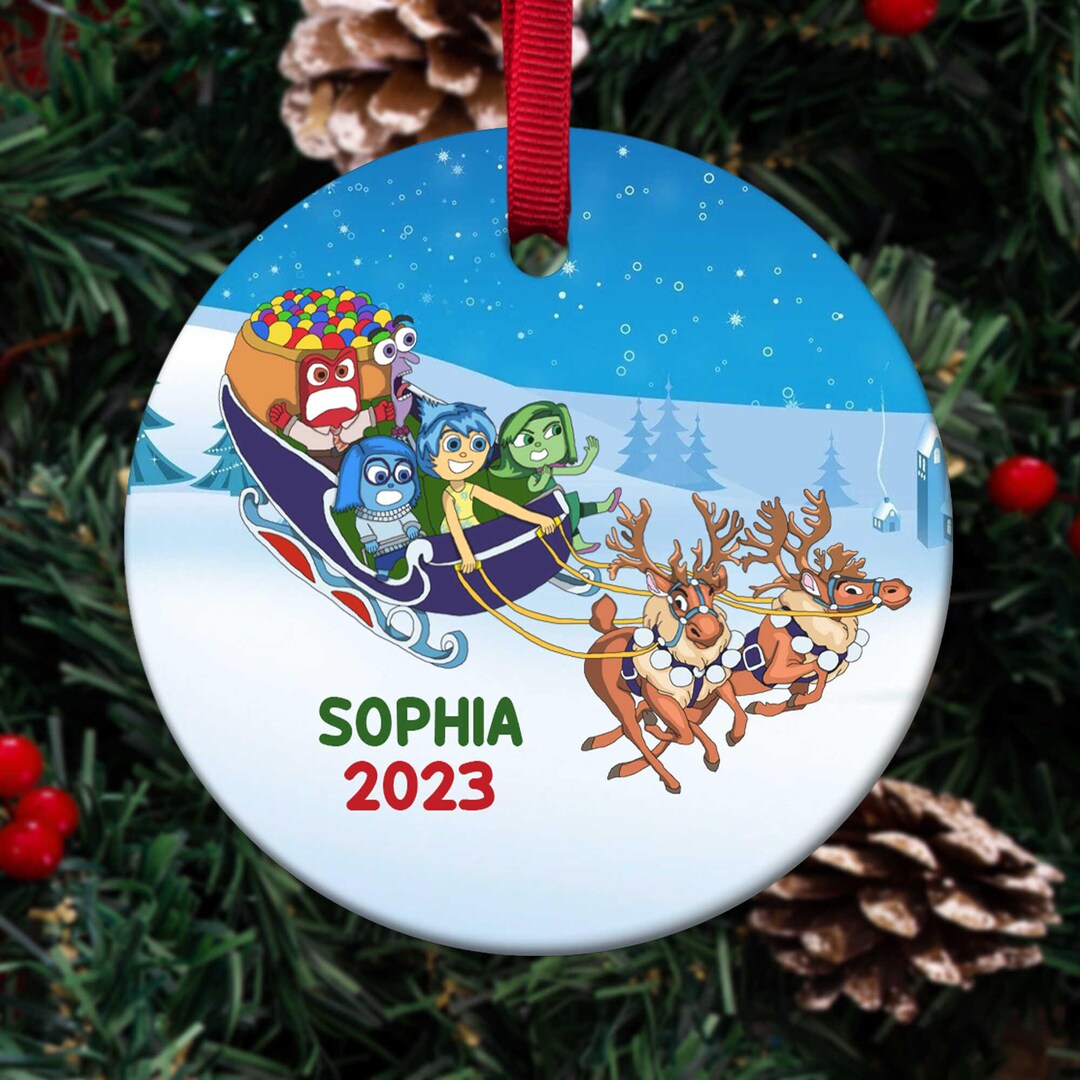 Personalized Inside Out Ornament, Inside Out Christmas Ornament, Disney ...