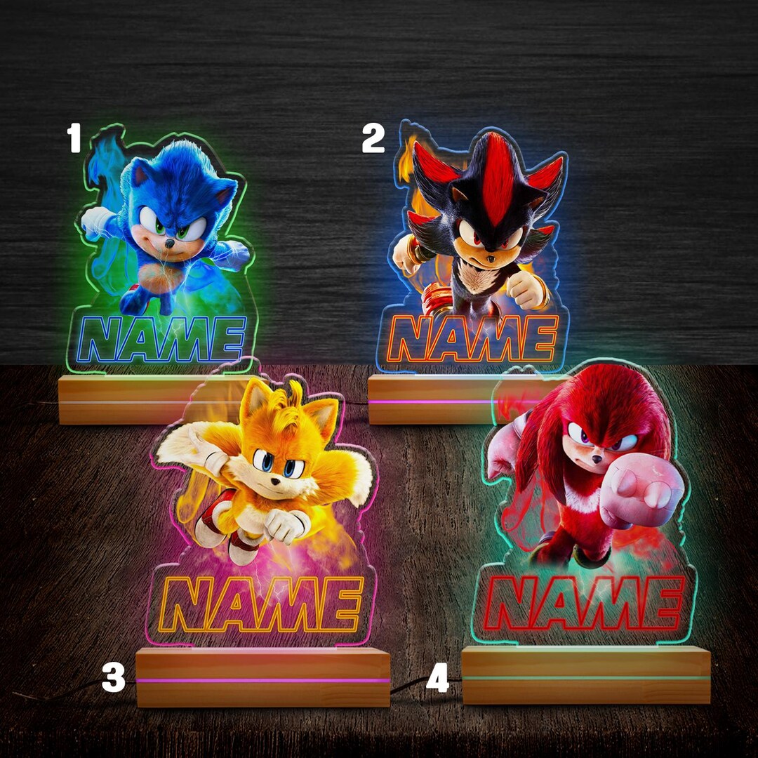 Sonic the Hedgehog 3 Birthday Night Light/sonic 3 Night Light/sonic LED ...