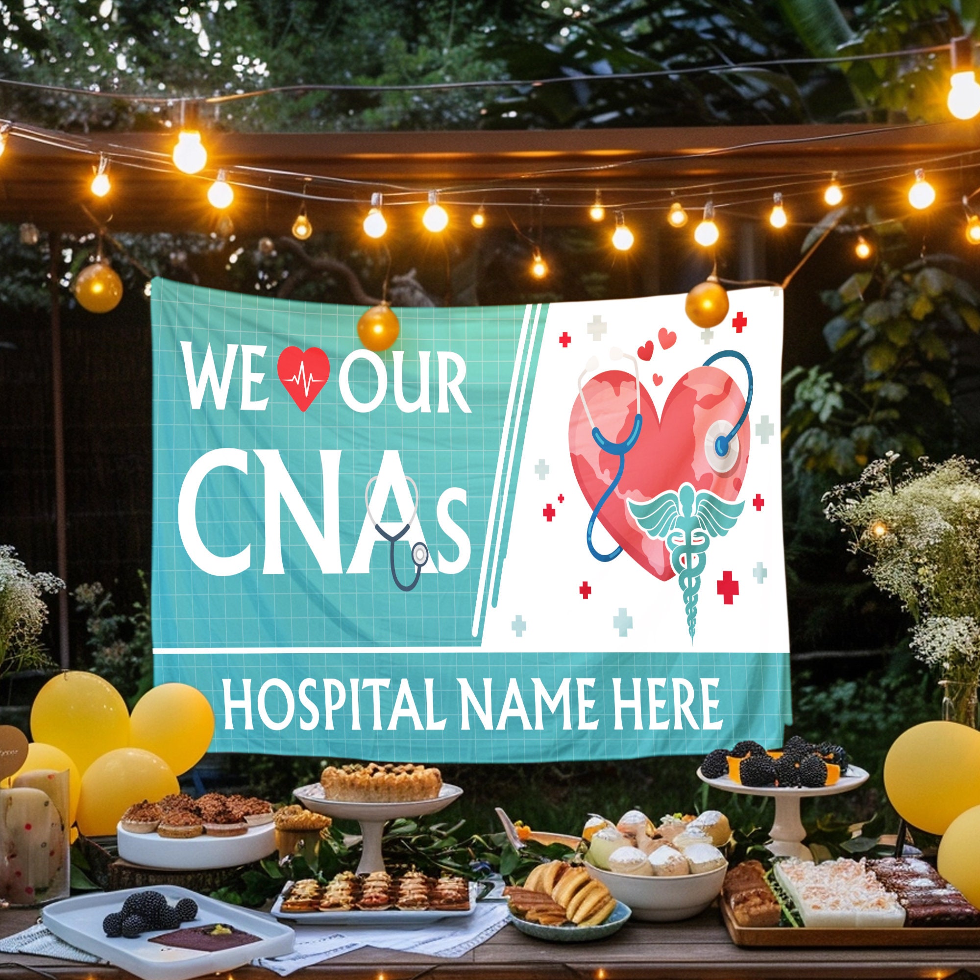 Custom We Love Our Cnas Banner Sign, Waterproof Medical Staff ...