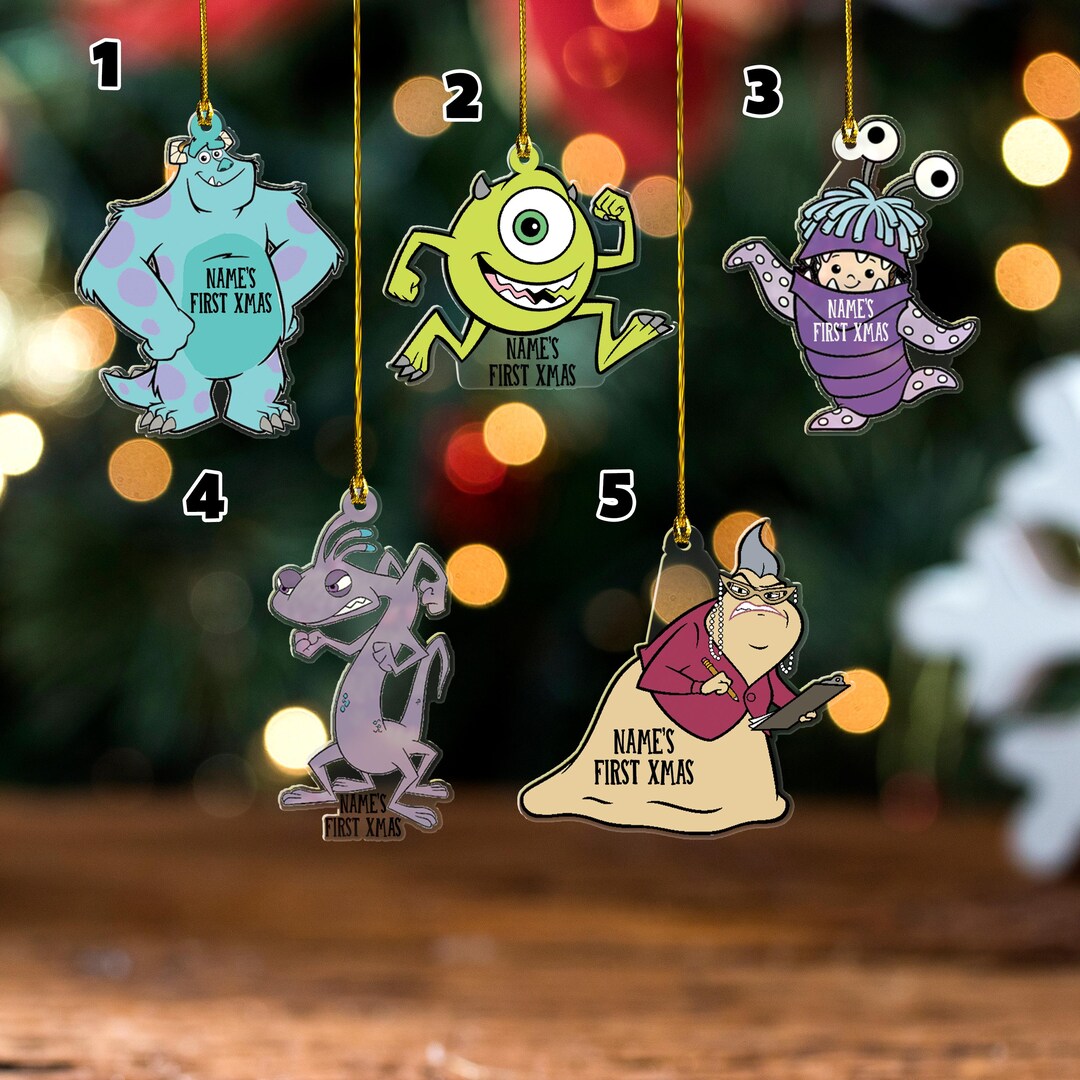 Custom Monsters Inc. Ornament, Sully Boo Mike Ornament, Monsters ...
