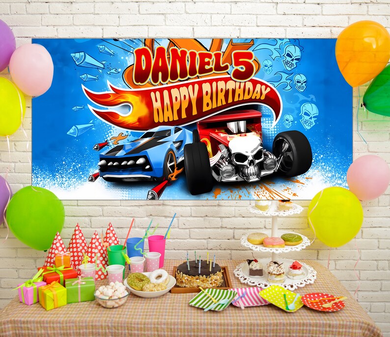 Race Car Backdrop/racing Birthday/boy Birthday/race Car Party ...