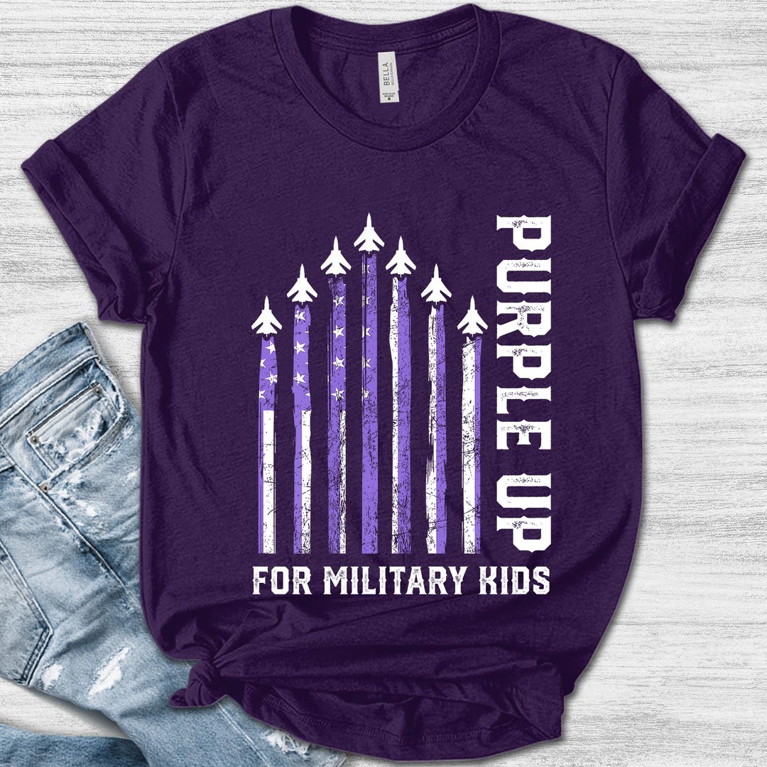Purple up Military Child Shirt/military Kids Child Month Bloom Where ...