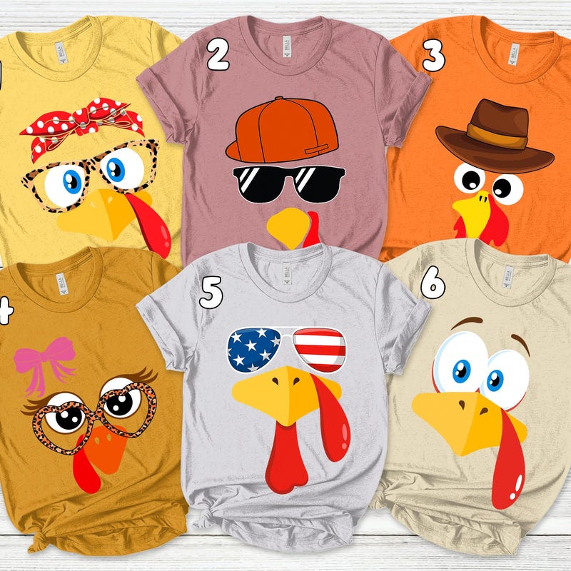 Turkey Face Shirt - Etsy