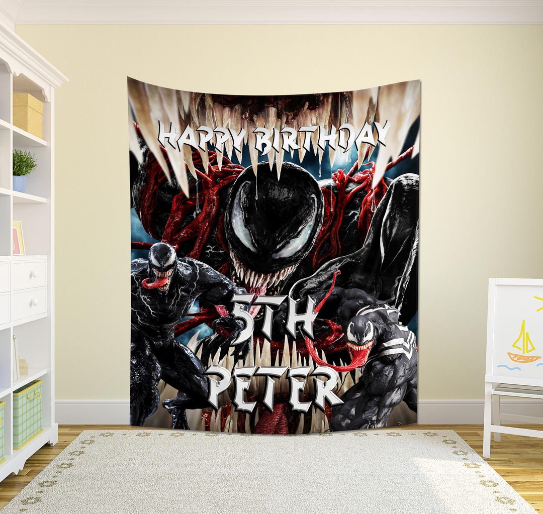 Venom Birthday Backdrop, Venom Banner, Venom Party, Venom Party ...