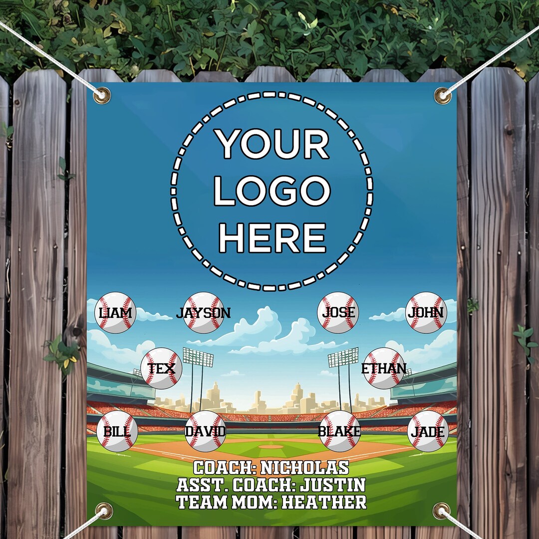 Baseball Team Banner, Softball Team Banner, T-ball Team Backdrop ...