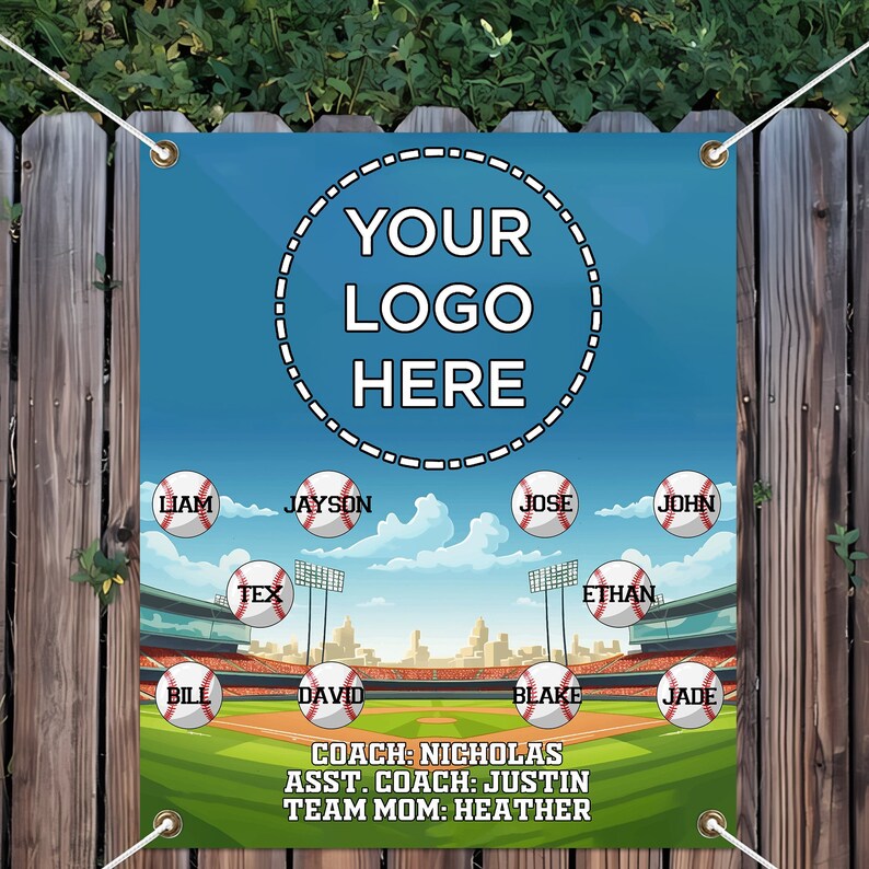 Baseball Team Banner, Softball Team Banner, T-ball Team Backdrop ...