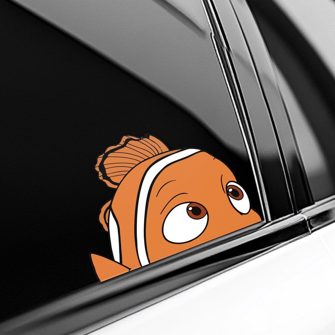 Dory and Nemo Peeker Peeking Car Window Decals - Funny Bear Bumper ...