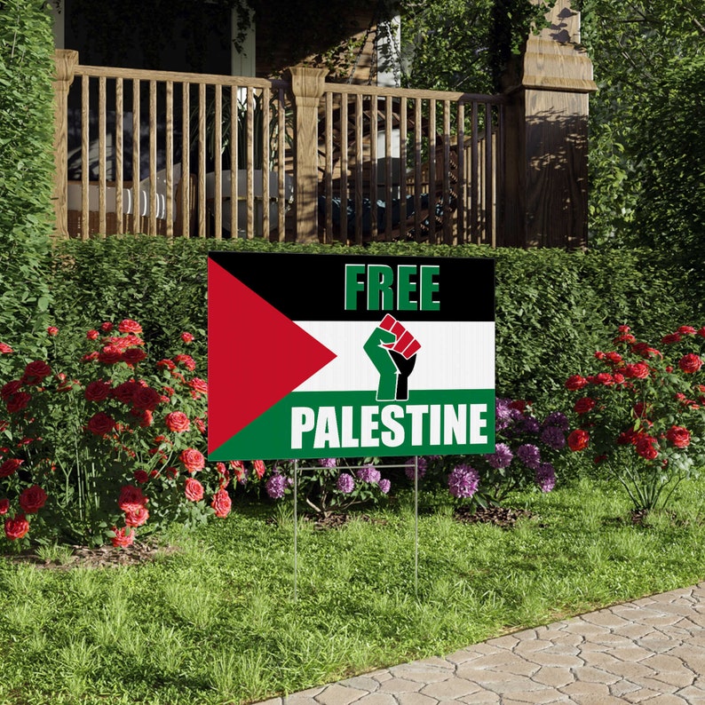 Free Palestine Protest Sign, Custom Made Personalized Flag, Palestine ...