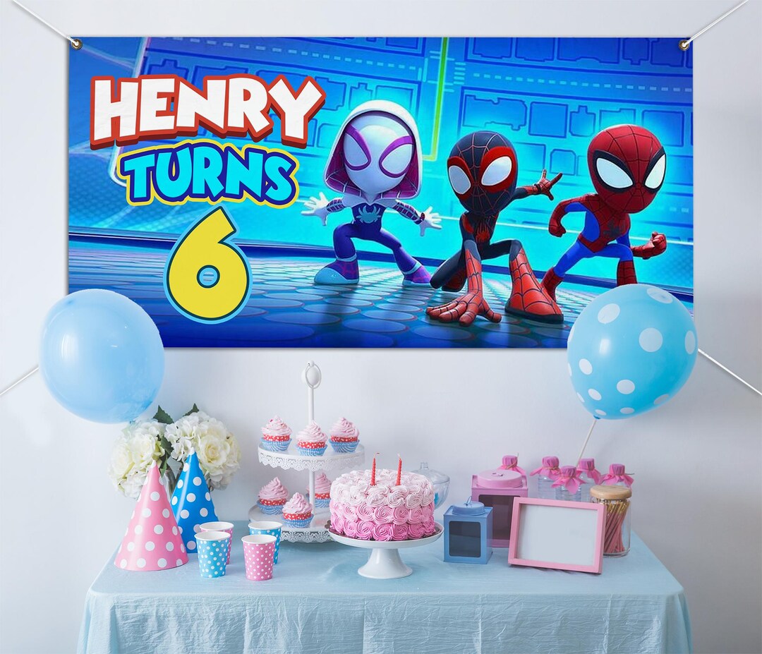 Spidey Amazing Friends Birthday Party Backdrop/spiderman Birthday ...