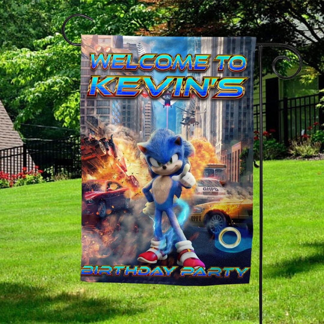 Custom Sonic the Hedgehog Flag,personalized Sonic 3 Hedgehog Flag ...
