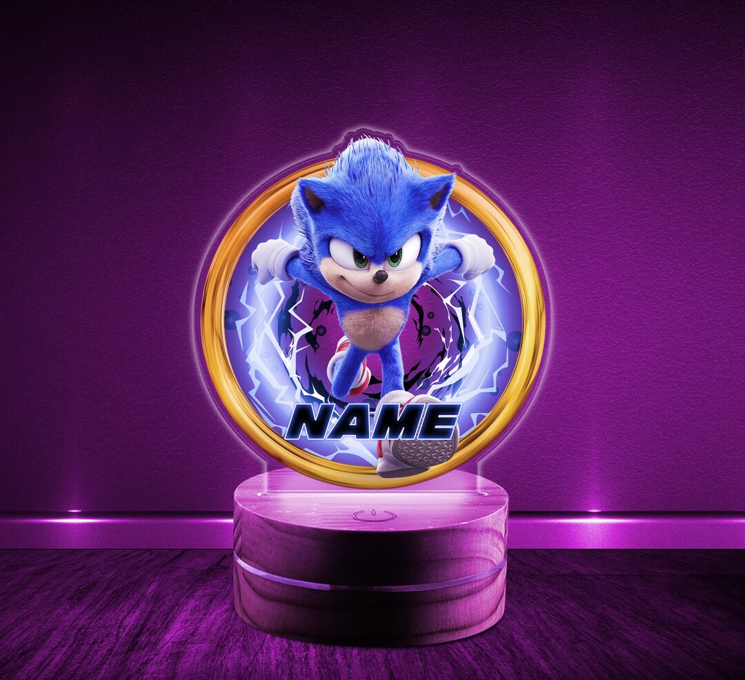 Personalized Sonic Hedgehog LED Night Light, LED Lamp, Personalized ...