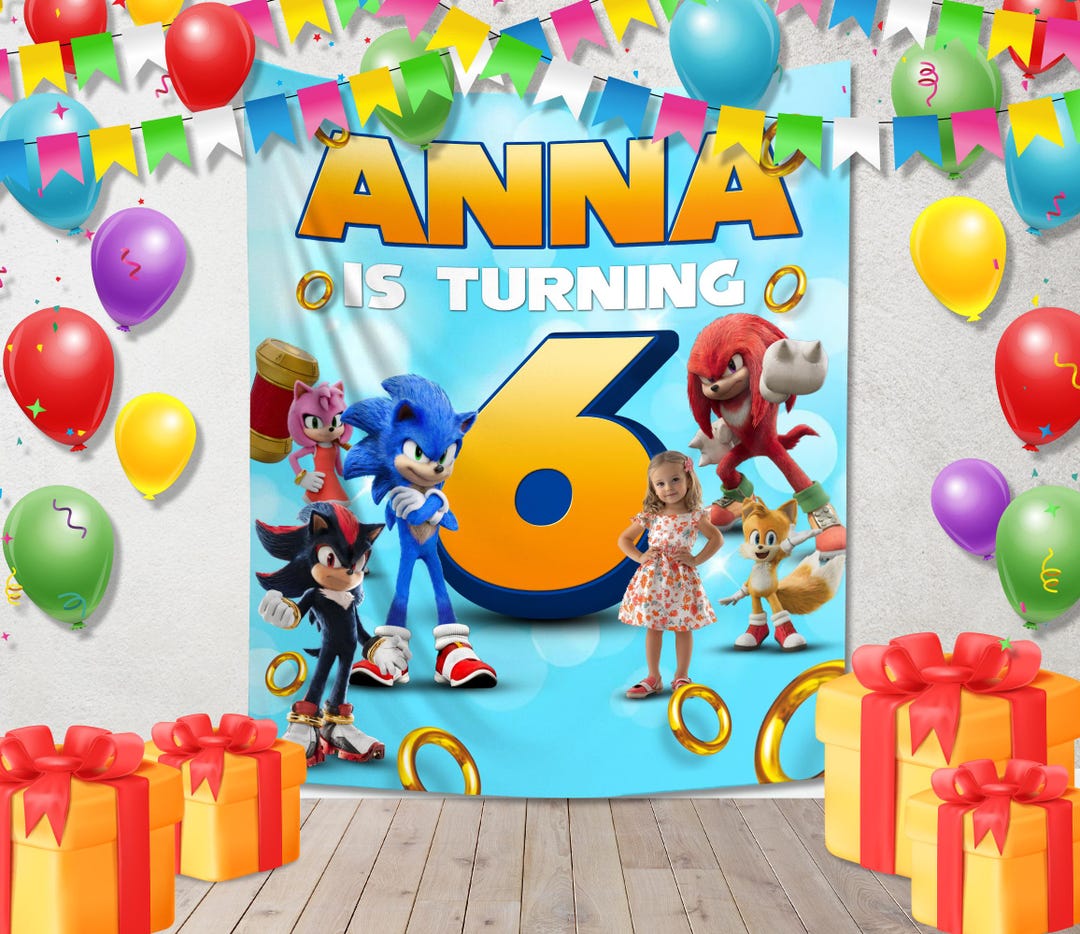 Custom Sonic the Hedgehog 3 Birthday Banner, Sonic Banner, Personalized ...