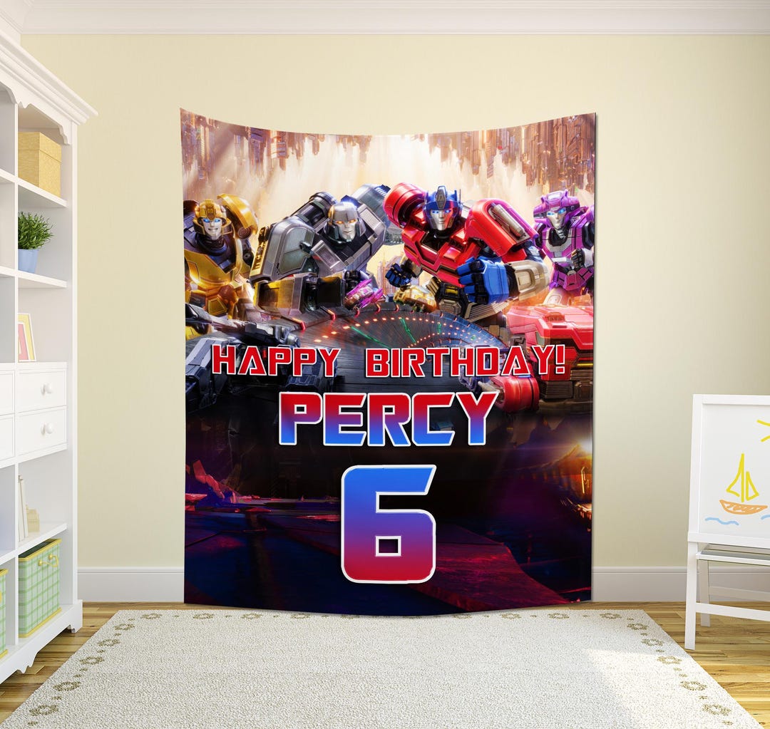 Transformers Birthday Party Backdrop/transformers Birthday Banner ...