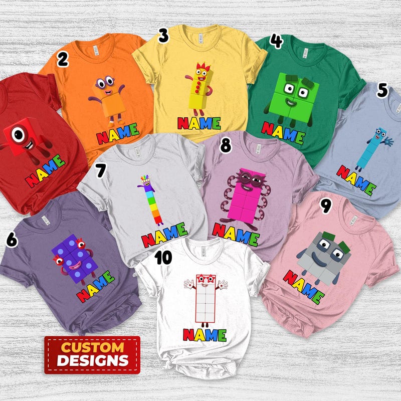 Numberblocks Clothing - Etsy UK