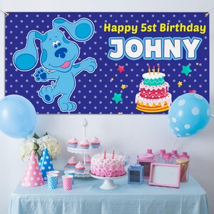 Blue's Clues Birthday Banner, Blues Clues Backdrop Birthday Party, Blues Clues Party Supplies ...