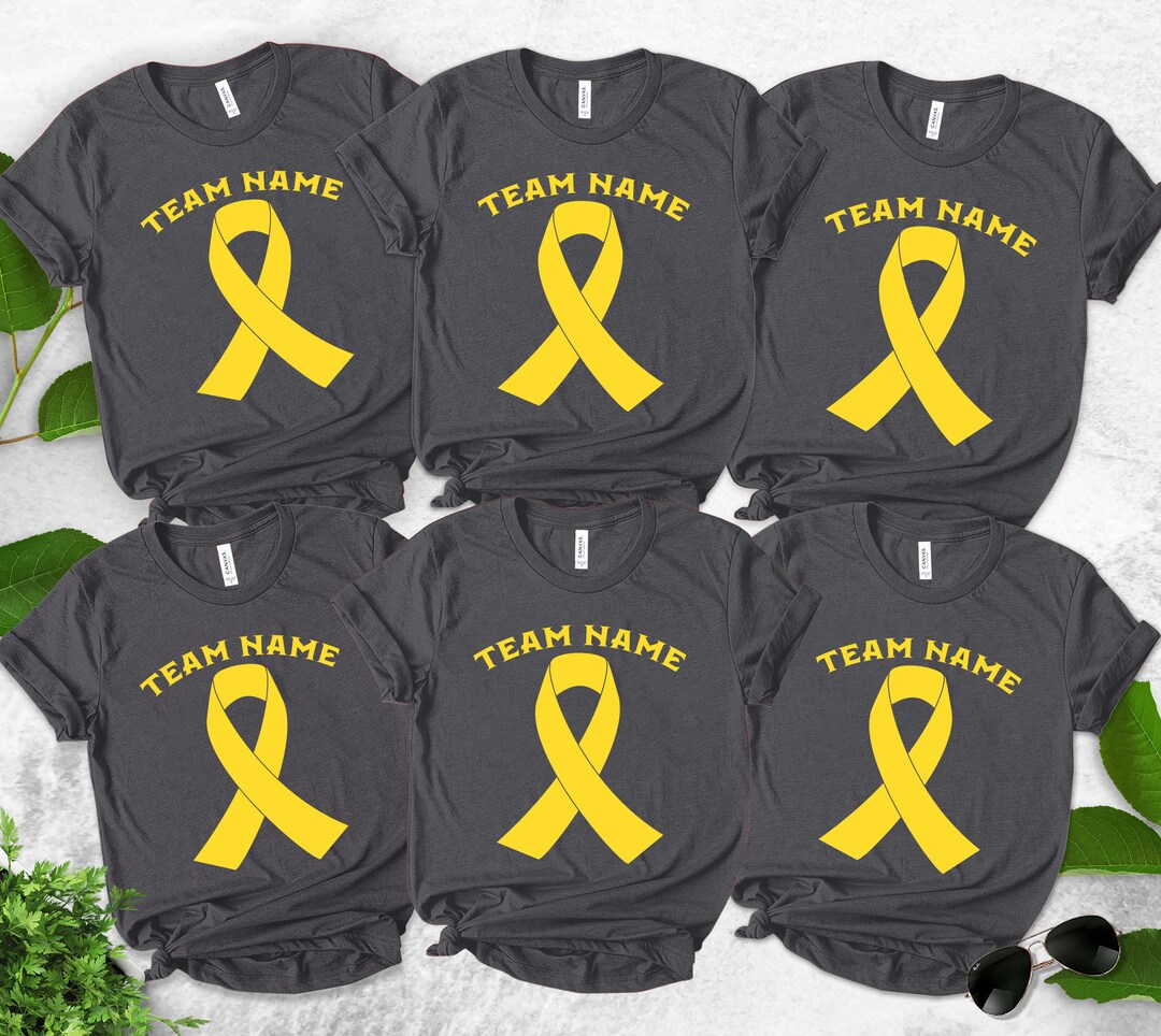 Sarcoma Cancer Awareness Shirt, Yellow Ribbon Shirt, Bone Cancer ...