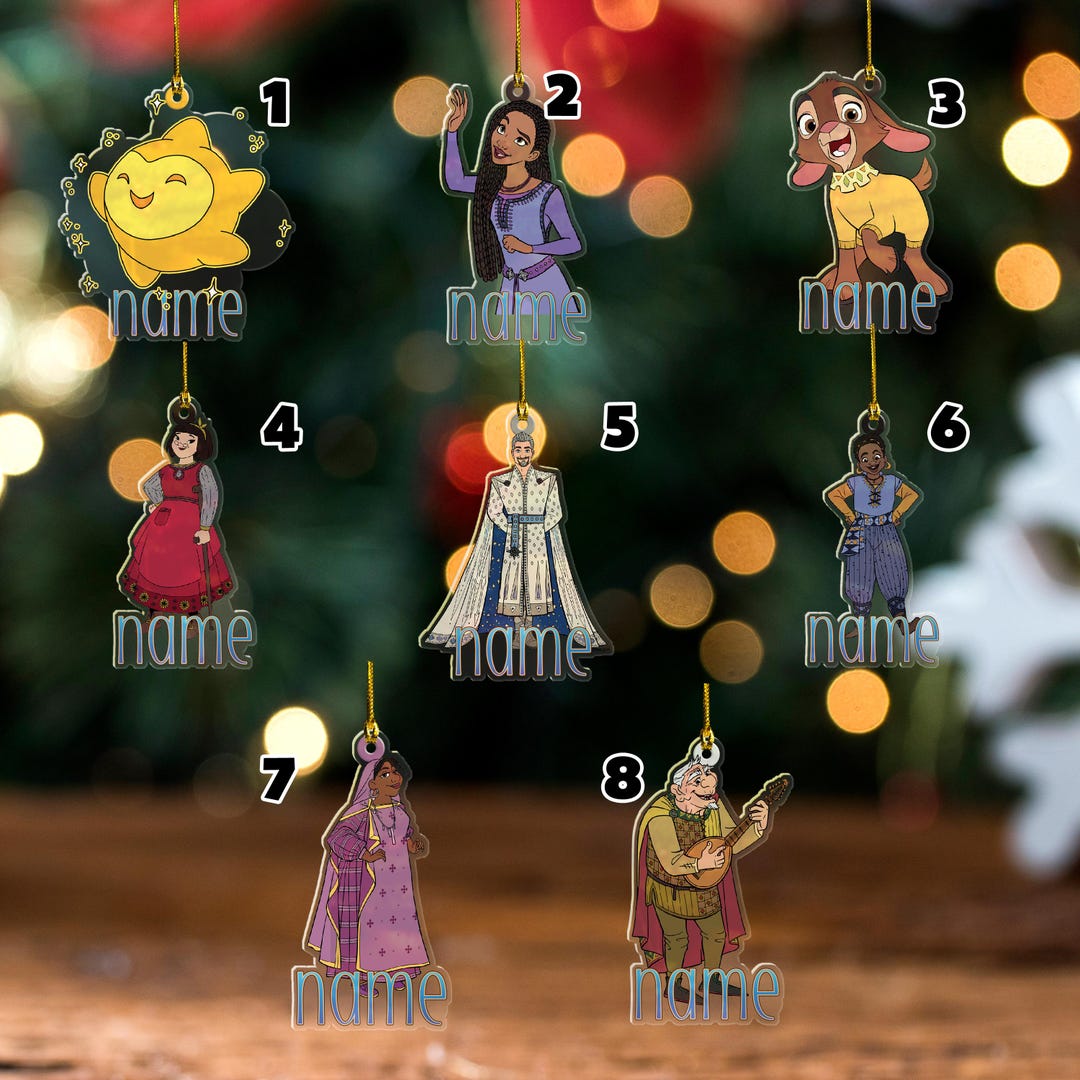 Disney Wish Characters Cutout Ornament, Wish Christmas Ornament ...