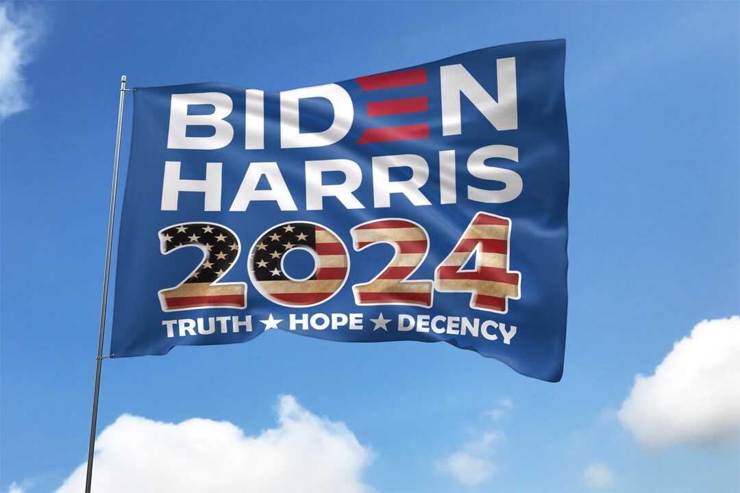 Biden Harris 2024 Flag, Biden Harris for President 2024, Truth, Hope ...