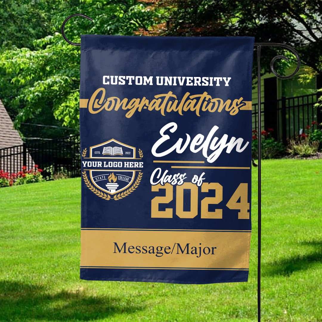 Personalized Graduation Flag Graduation Senior Flag Class of 2024 ...