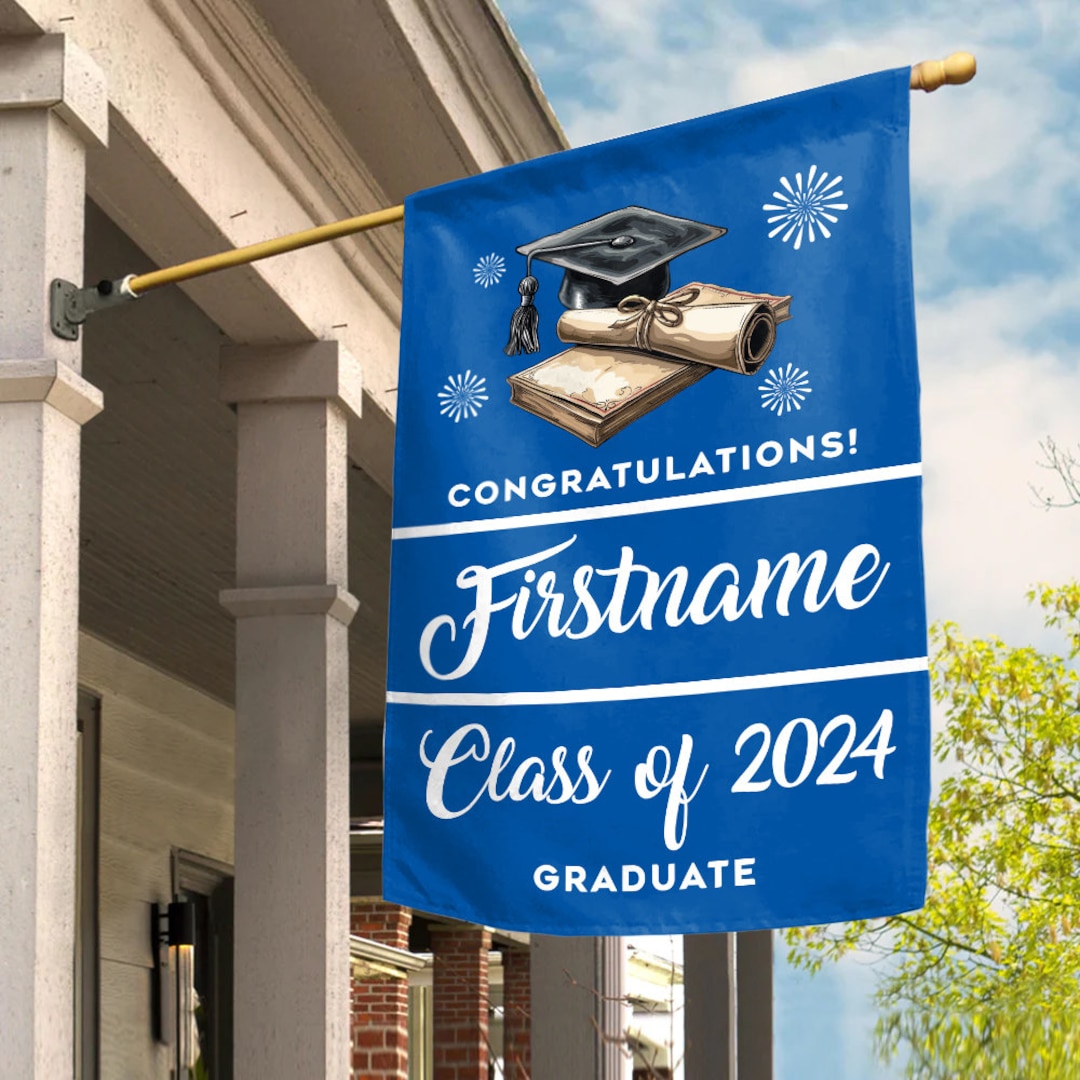 Custom Graduation Flag, Graduate Yard Sign, College Grad Flag, College ...
