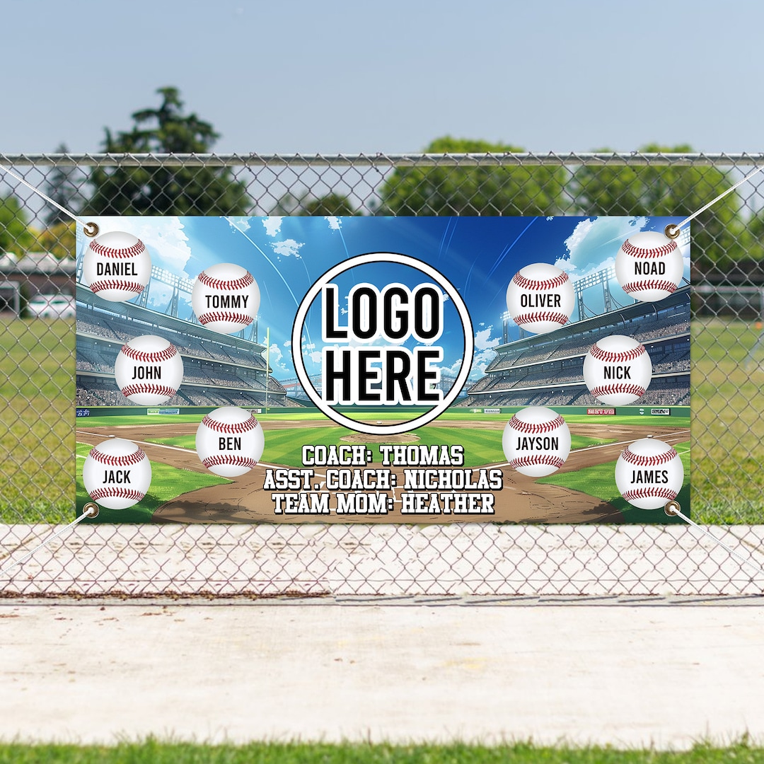 Baseball Team Banner/softball Team Banner/t-ball Team Banner/custom ...