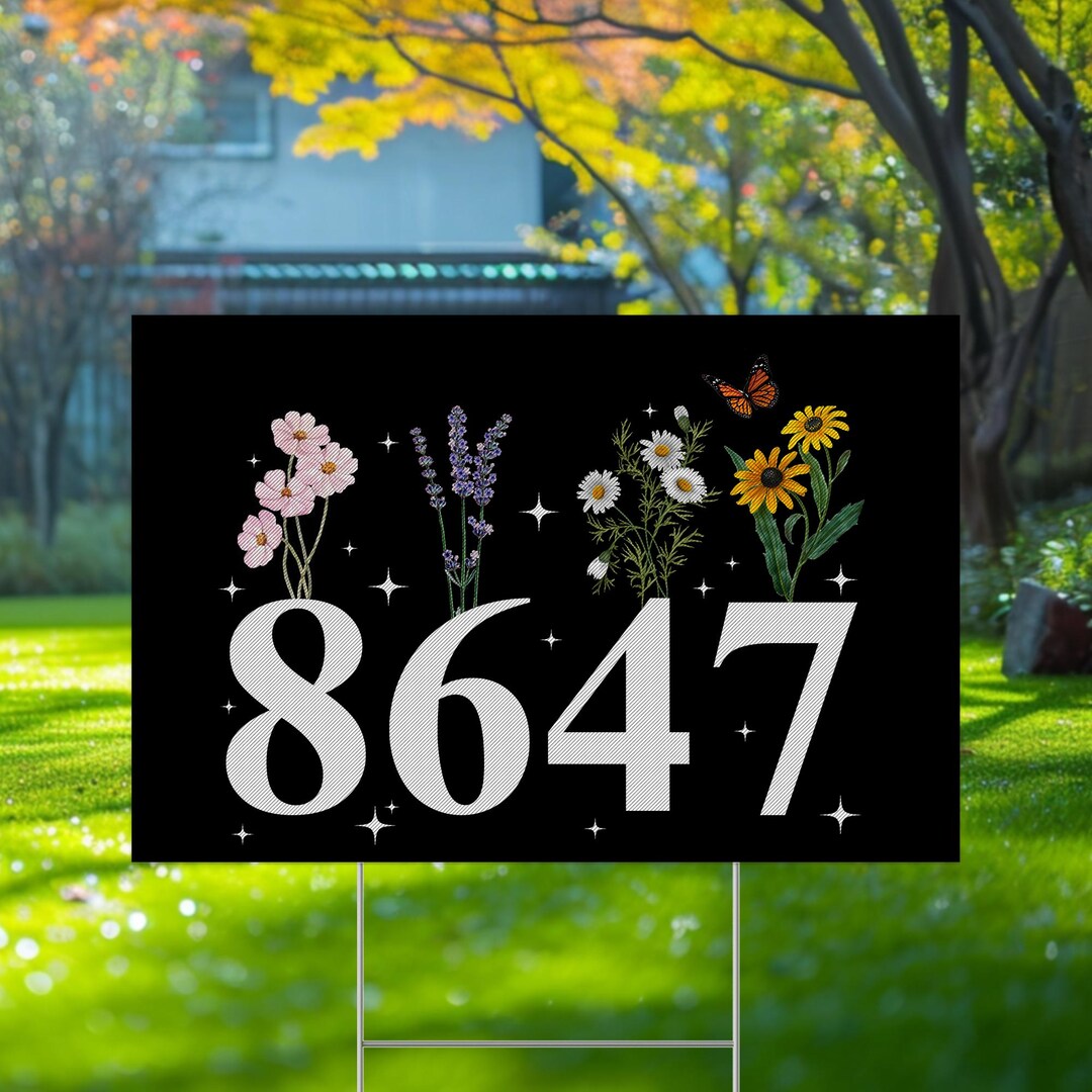 8647 Anti Trump Floral FDT Fascism Yard Sign, Liberal Leftist Feminist ...