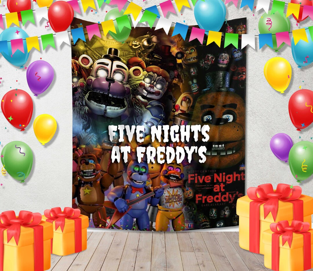 Five Nights at Freddy's Halloween Banner, FNAF Art Banner Decor, Horror ...
