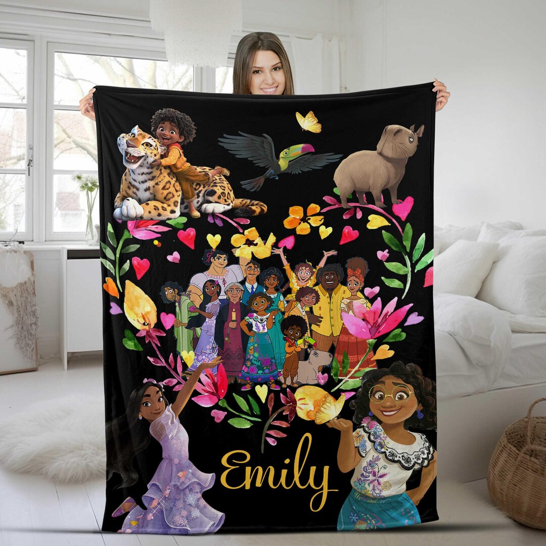 Personalized Disney Encanto Blanket, Custom Name Disney the Family ...