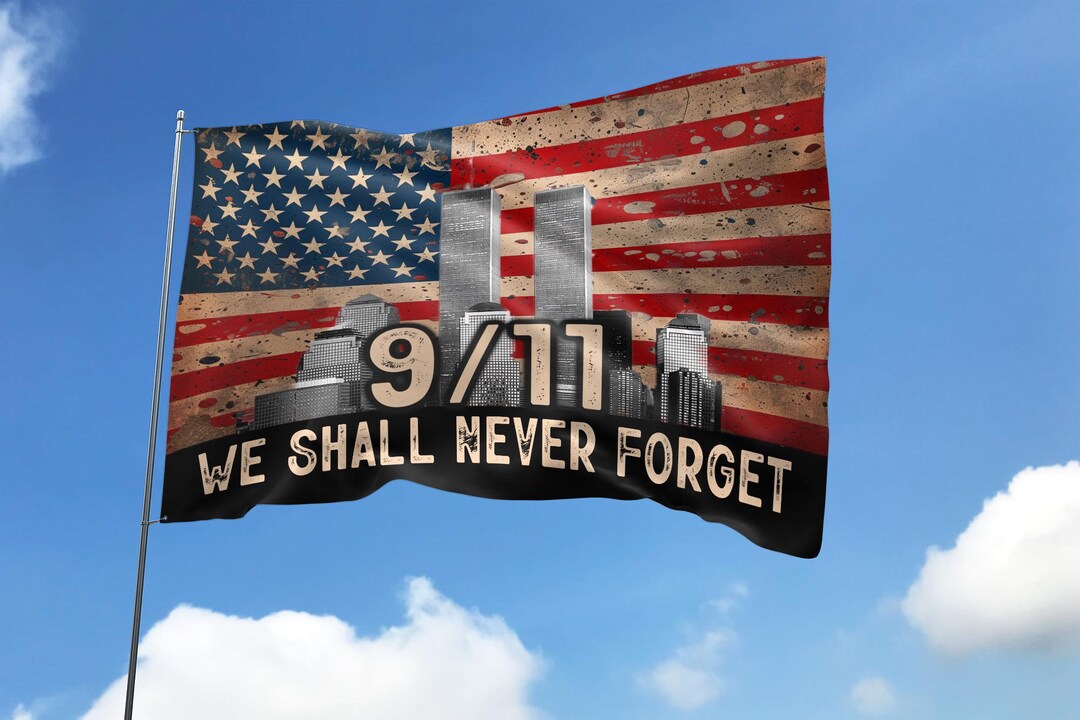 Never Forget 9-11 Flag, September 11 Flag, 9/11 Memorial Day Flag,twin ...